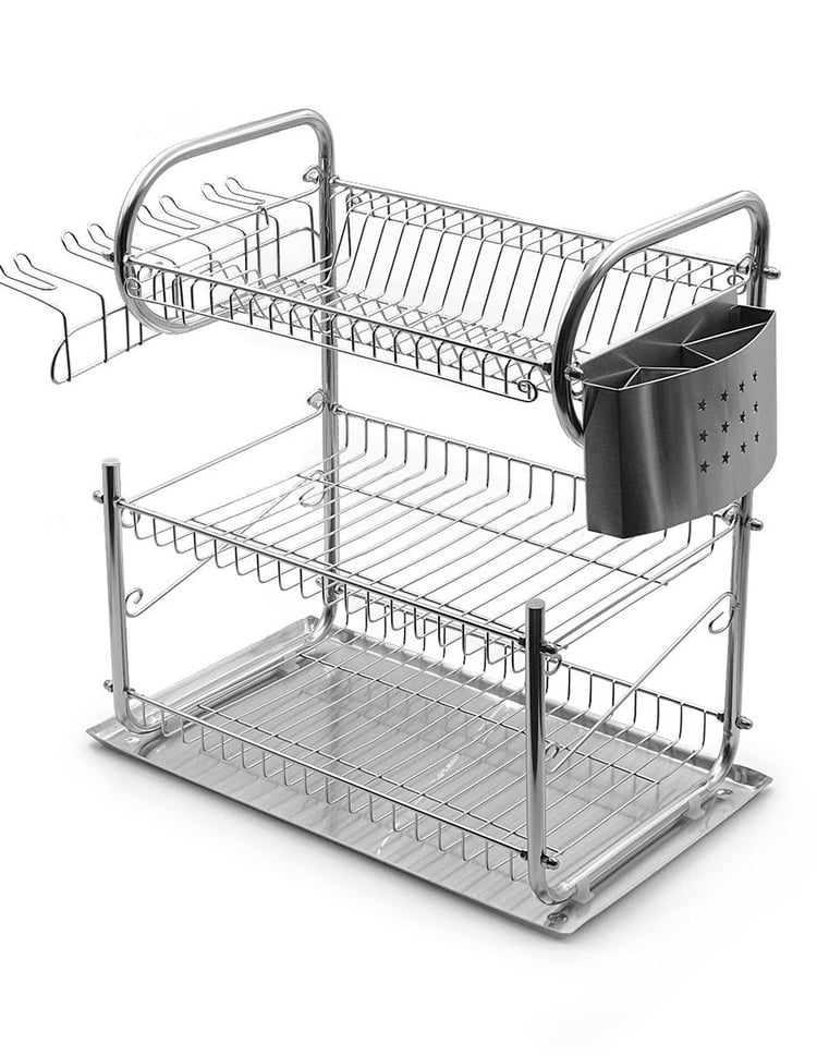 Escurridor de platos de acero inoxidable