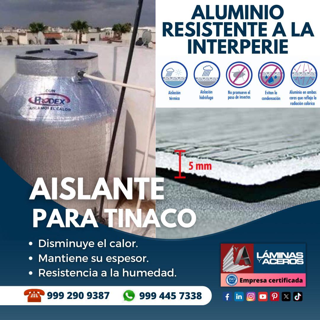 ¡Prodex aislante para forrar tinaco!