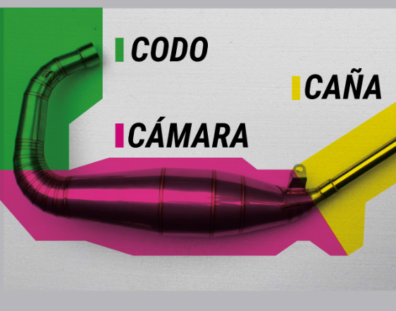 Sistema de escape para motocicleta.