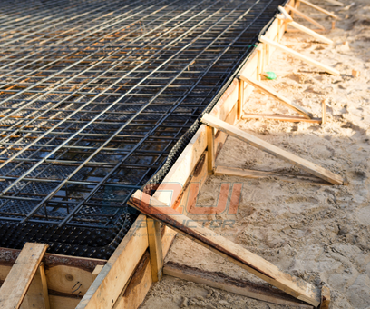 Losas flotantes en construcción.