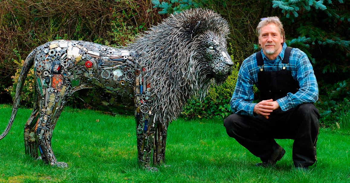 Tornillos y tuercas, esculturas de Brian Mock.